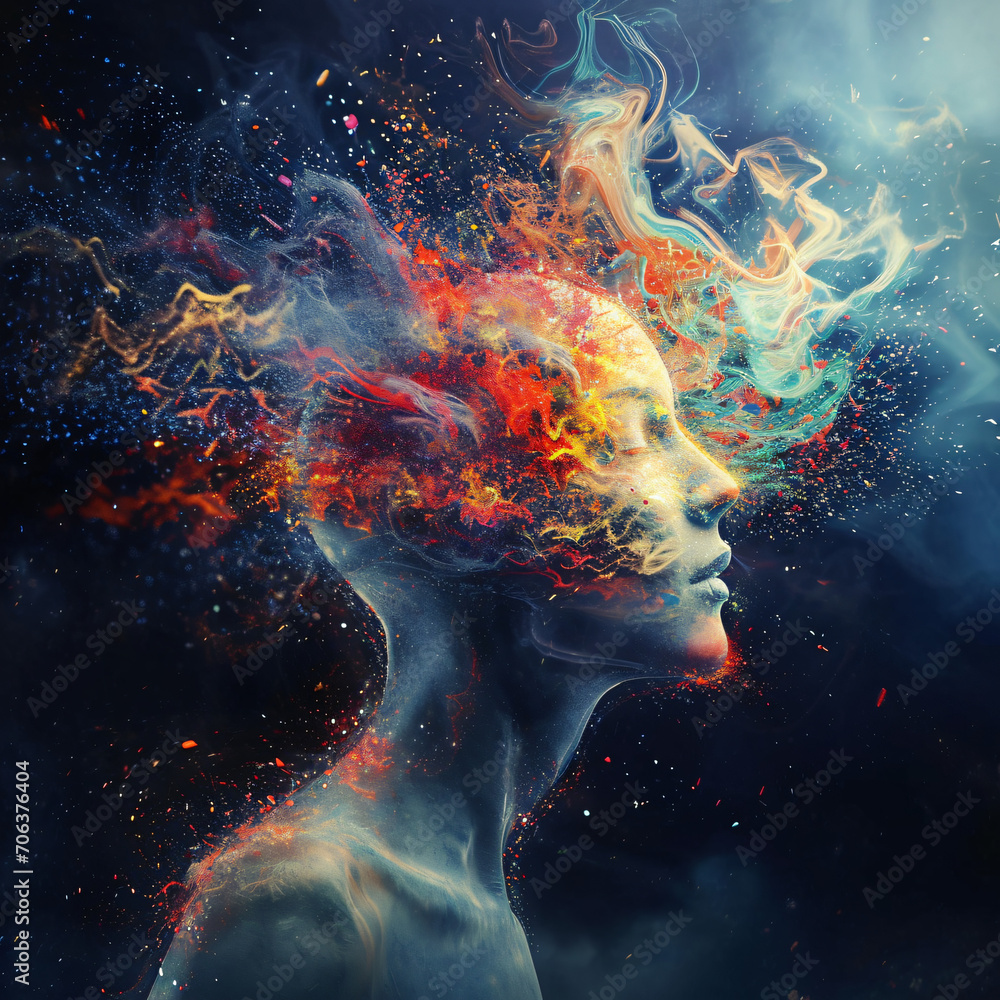 Transcendent Portraiture: Artistic Creation Merging Human Form with ...