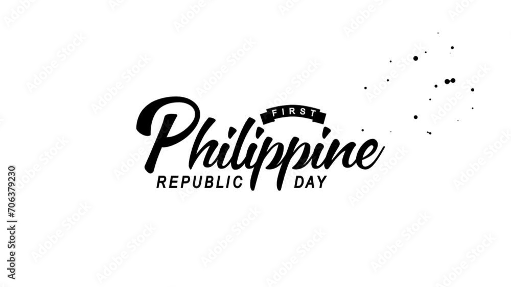 First Philippine Republic Day Text Animation. Great for First ...