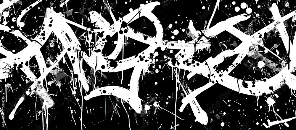 Generative AI, Black and white type fonts, brush pen letters as ...