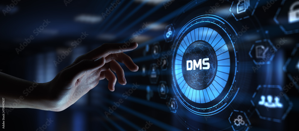 DMS Document management system business automation technology concept ...