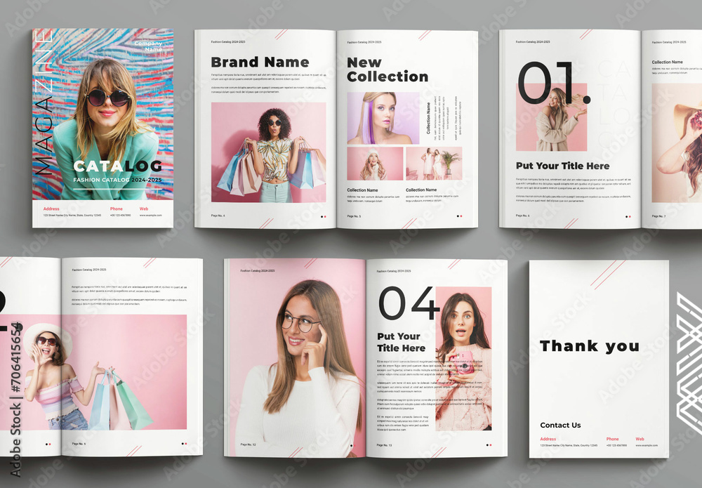 Catalog Magazine Template Stock Template | Adobe Stock