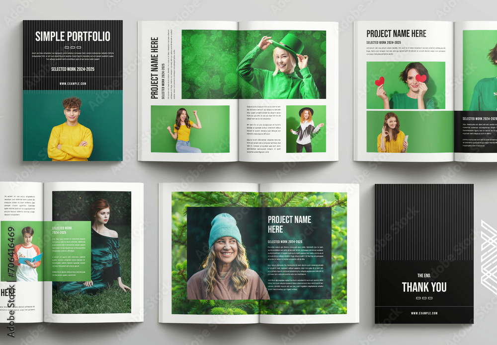 Simple Portfolio Layout Template Stock Template | Adobe Stock