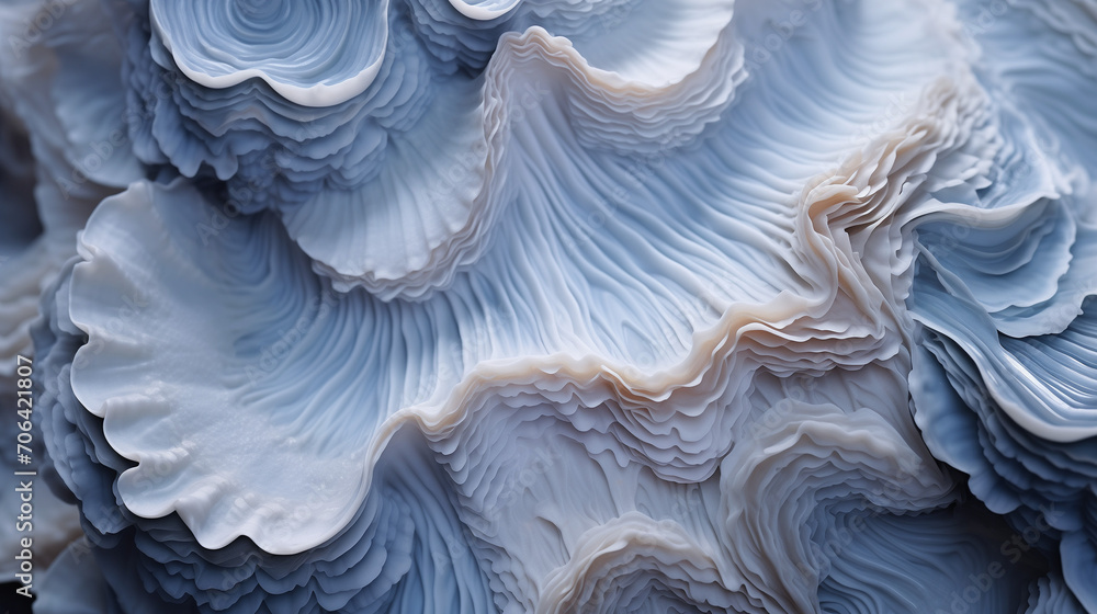 angel wings on the sky, Giant clam texture macro. Beautiful sea shell ...