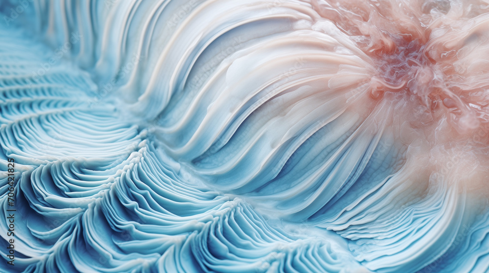 blue background, Giant clam texture macro. Beautiful sea shell textured ...