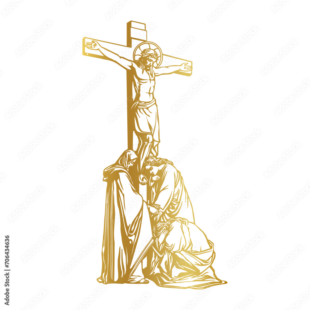 golden Jesus Christ illustration, Nativity of Jesus Depiction of Jesus ...