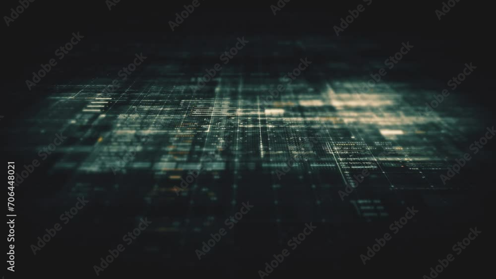 Data matrix simulation UI with cutting-edge digital environment with a ...