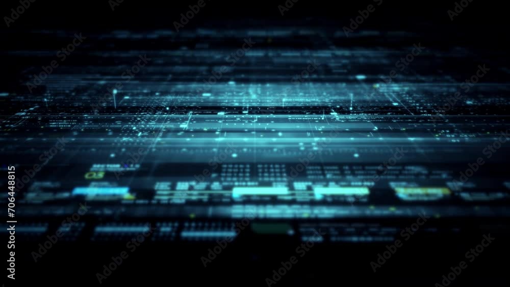 Data matrix simulation UI with cutting-edge digital environment with a ...