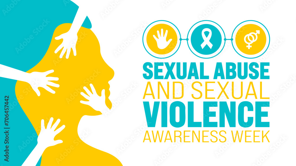 February is Sexual abuse and sexual violence awareness week background ...