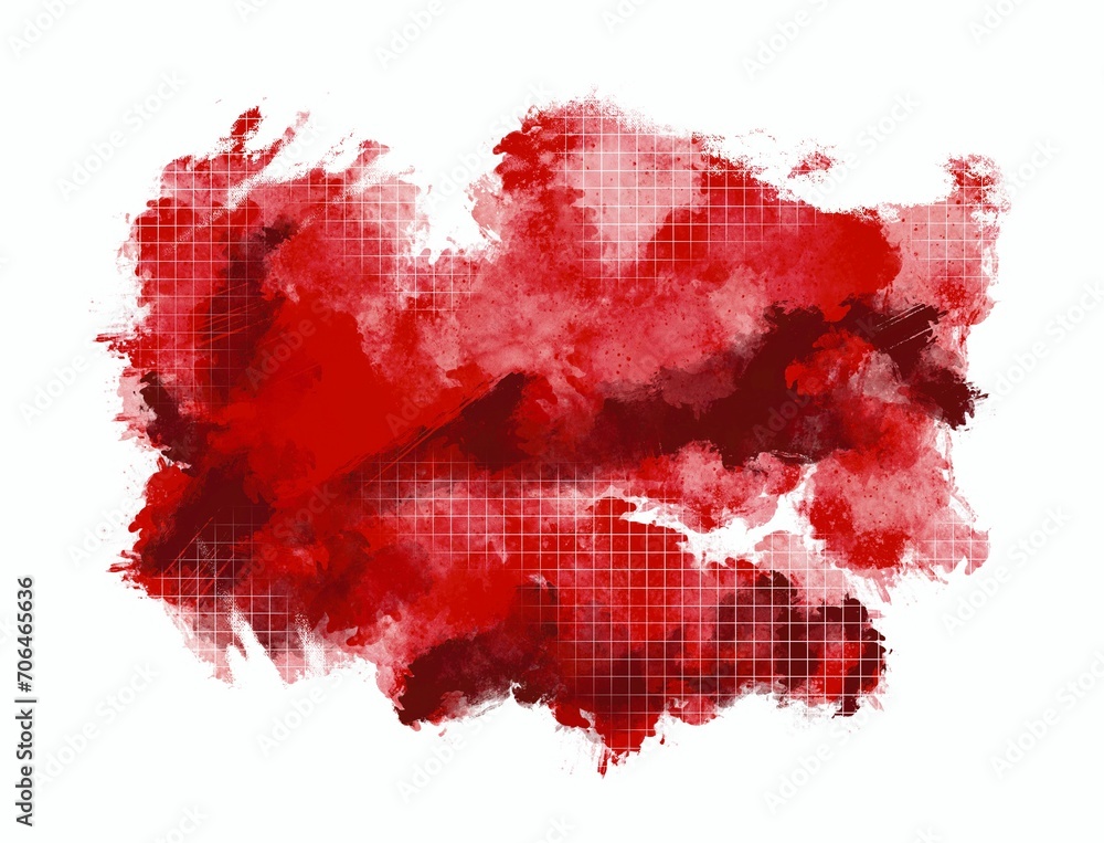 Abstract dark red watercolor grunge styled with grid decoration ...
