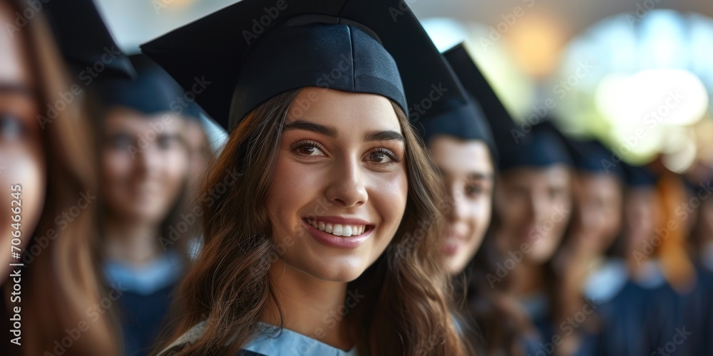 University 21s or college students and friends with happiness smile ...