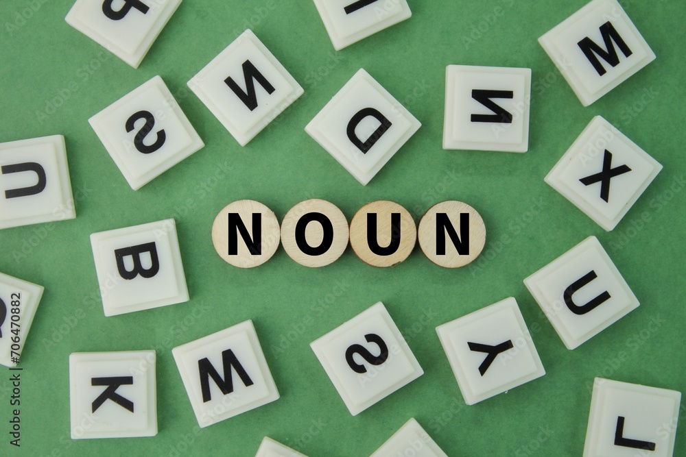 letters of the alphabet with nouns. the concept of learning or English ...