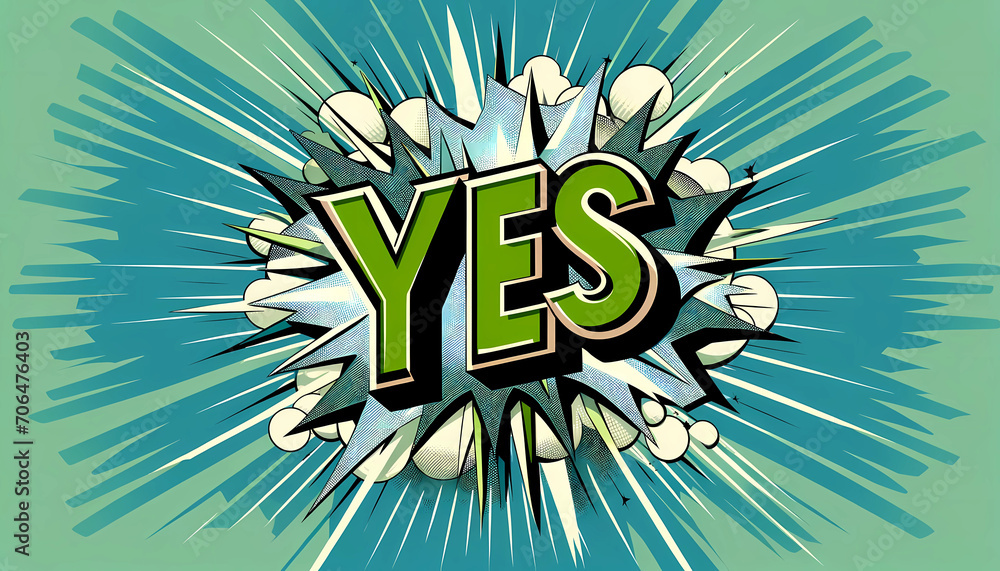 YES" in a striking, bold font, set against a backdrop of an explosive ...