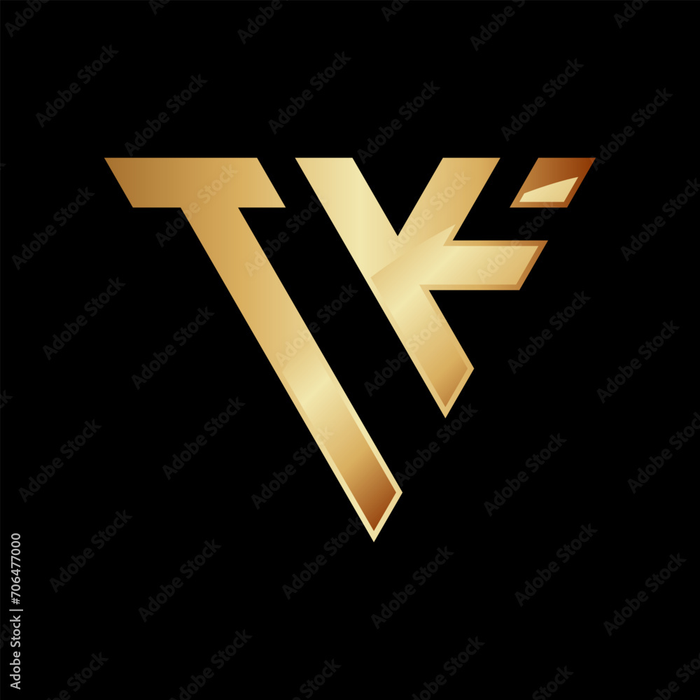 Initial TK Triangle Logo Design Stock Vector | Adobe Stock