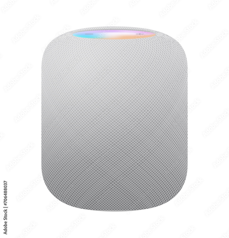 Apple HomePod White color, isolated on white background, vector ...