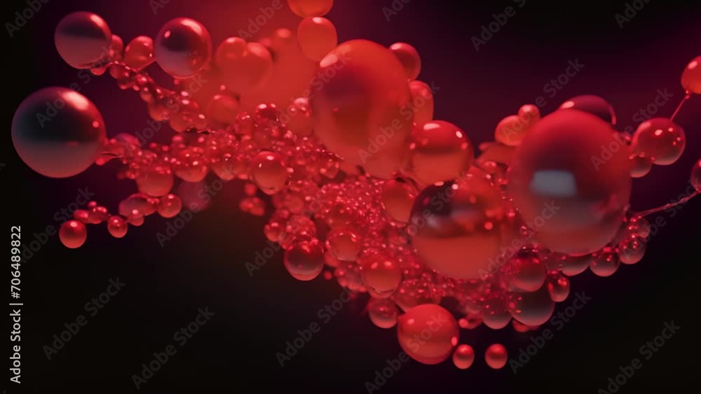 Animation molecules structure moving. Multiple shiny science, medical ...