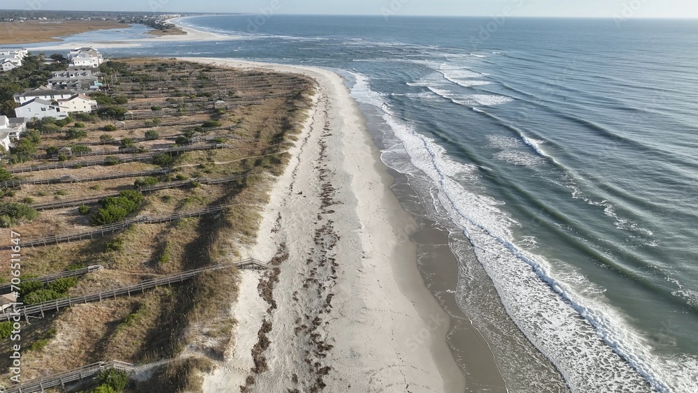 Coastline of Pawleys Island in South Carolina South of Myrtle Beach ...