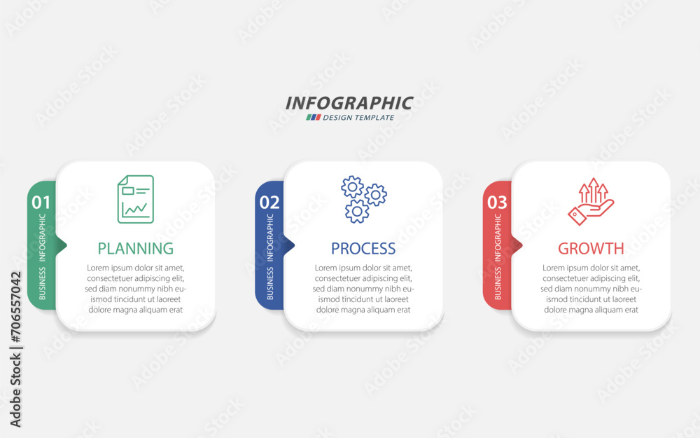 Timeline Creator infographic template. 3 Step timeline journey ...