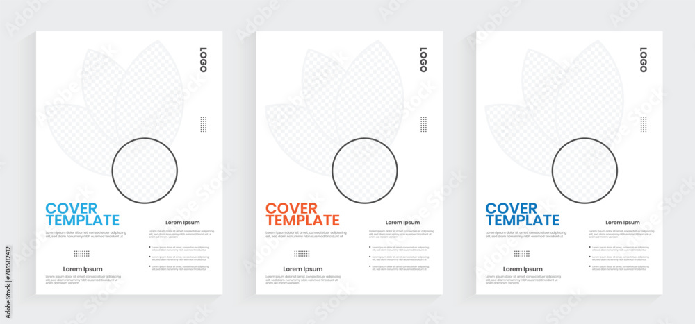 A4 annual report book cover design. Colorful a4 size cover booklet ...