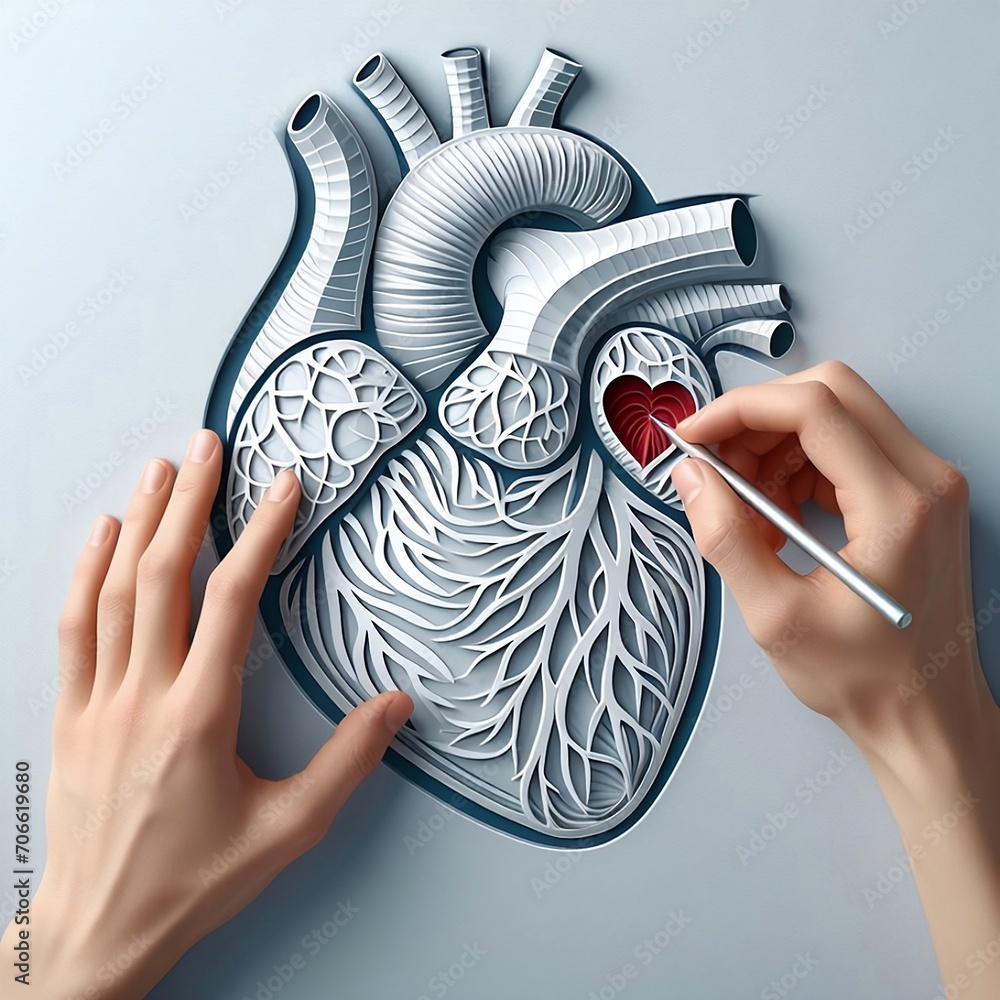 Heart Symphony Precision in 3D Paper-Cut Elegance. Explore ...