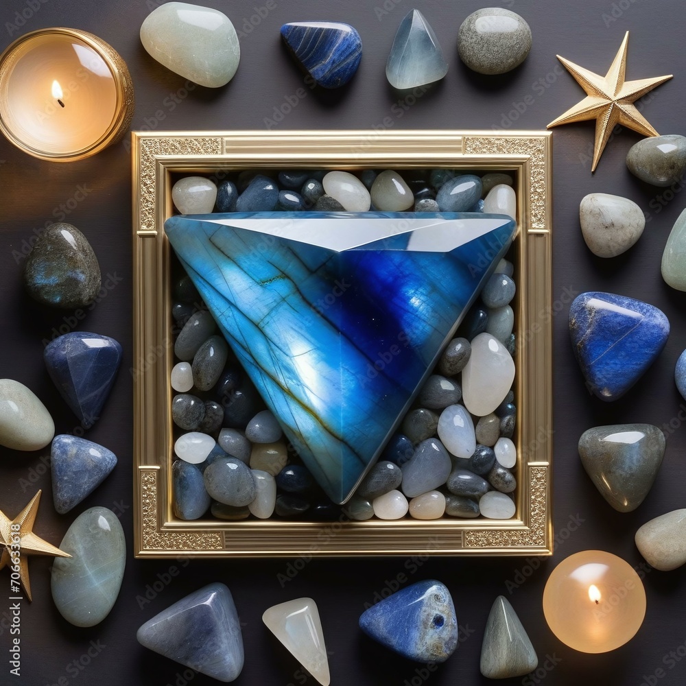 Stargazer Theme Background Image: Candles, Gold Stars, and a Large ...