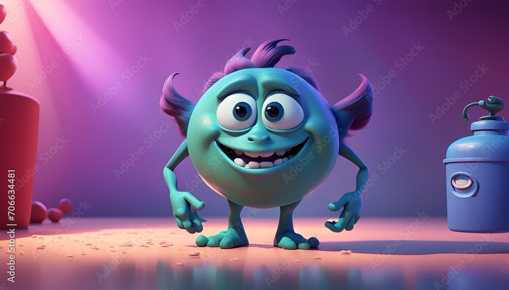 Super cute monster monster, in the style of volumetric lighting ...