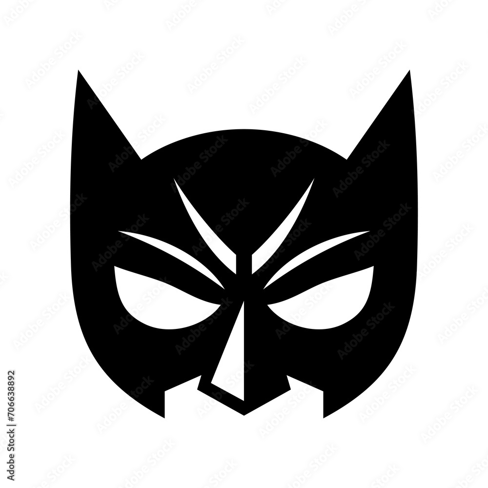 Super hero mask black icon. Superhero face masque and masking cartoon ...