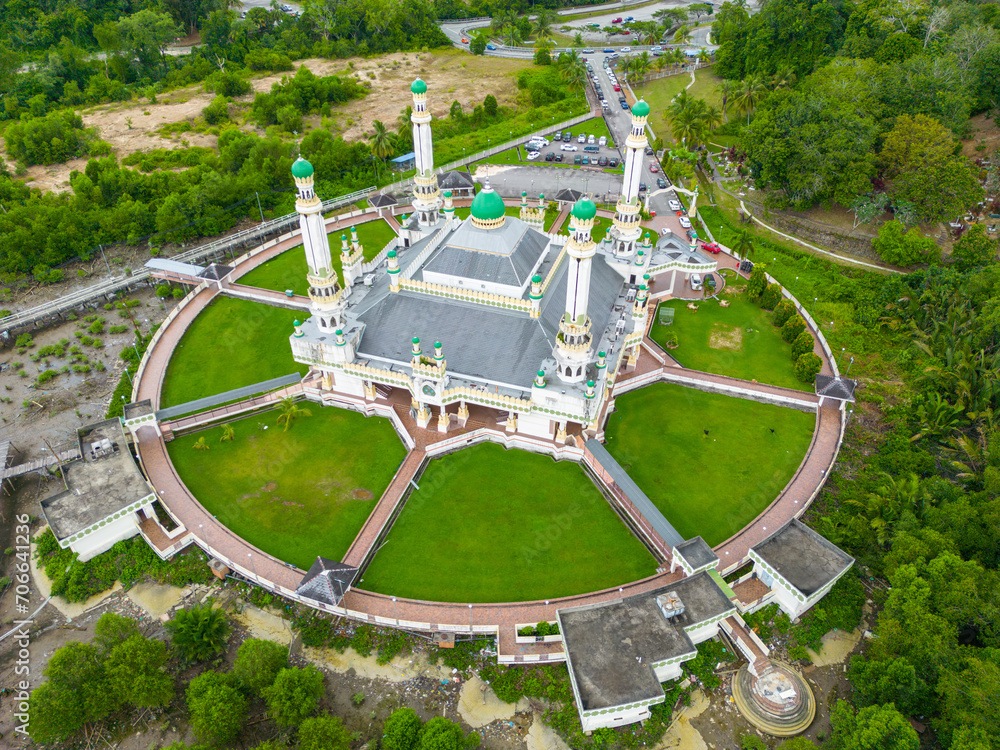 Aerial View Masjid Duli Pengiran Muda Mahkota Pengiran Muda Haji Al Muhtadee Billah Bandar