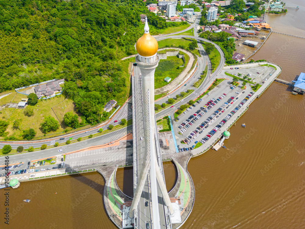 Raja Isteri Pengiran Anak Hajah Saleha Bridge in Bandar Seri Begawan ...