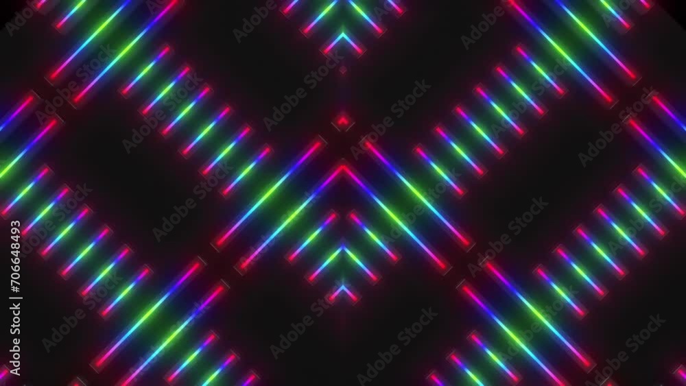 Vidéo Stock This stock motion graphic video of 4K Rainbow Neon Pattern ...