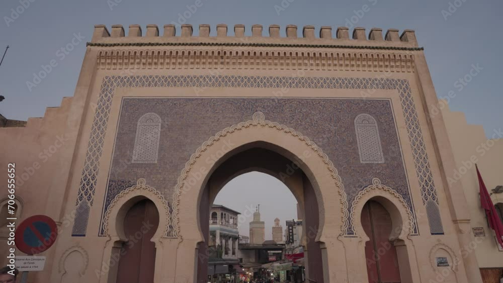Bab Bou Jeloud Boujloud - Triple Arched Moorish Blue Gate Entrance to ...