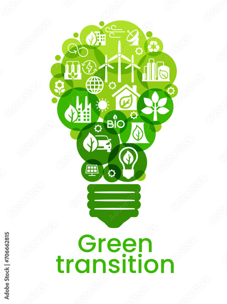 Alternative clean energy. Transition to environmentally friendly world ...