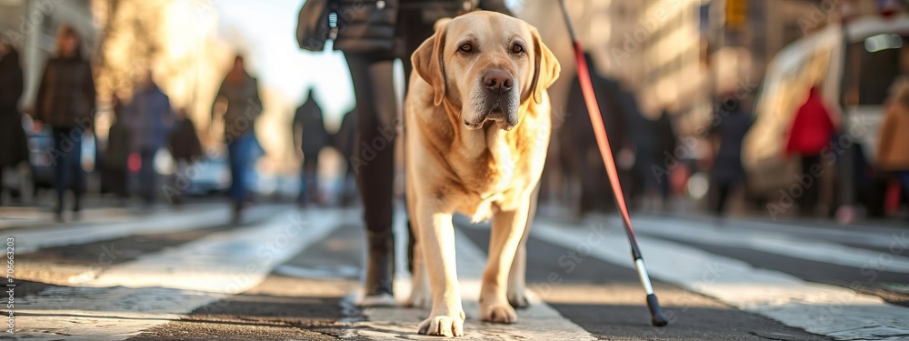 Dog blind guide service person disabled impaired help labrador eye ...
