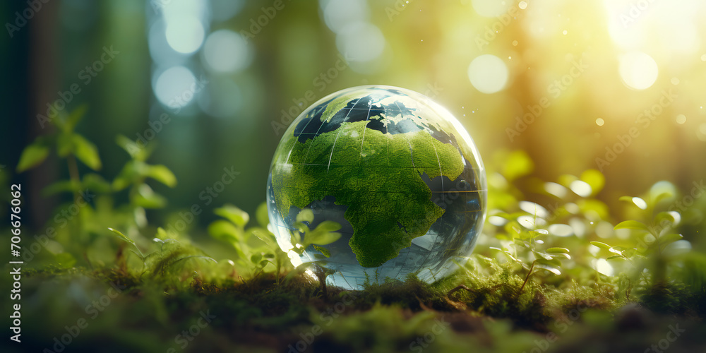 world globe planet earth background banner sustainable environment ...