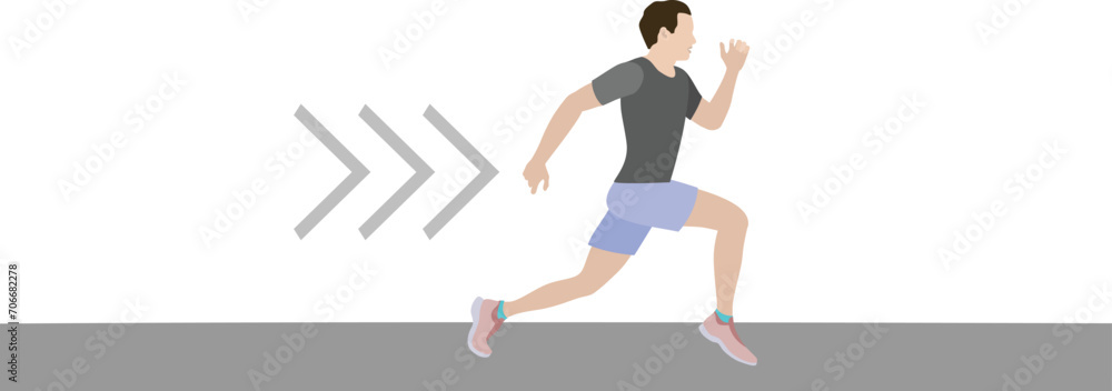 Vecteur Stock Running person with Running Race for Racing Competition ...