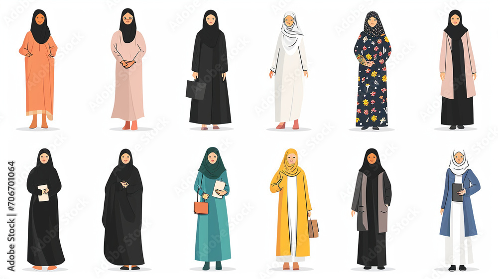 City Professionals: Vector illustrations of Emirati women in ...