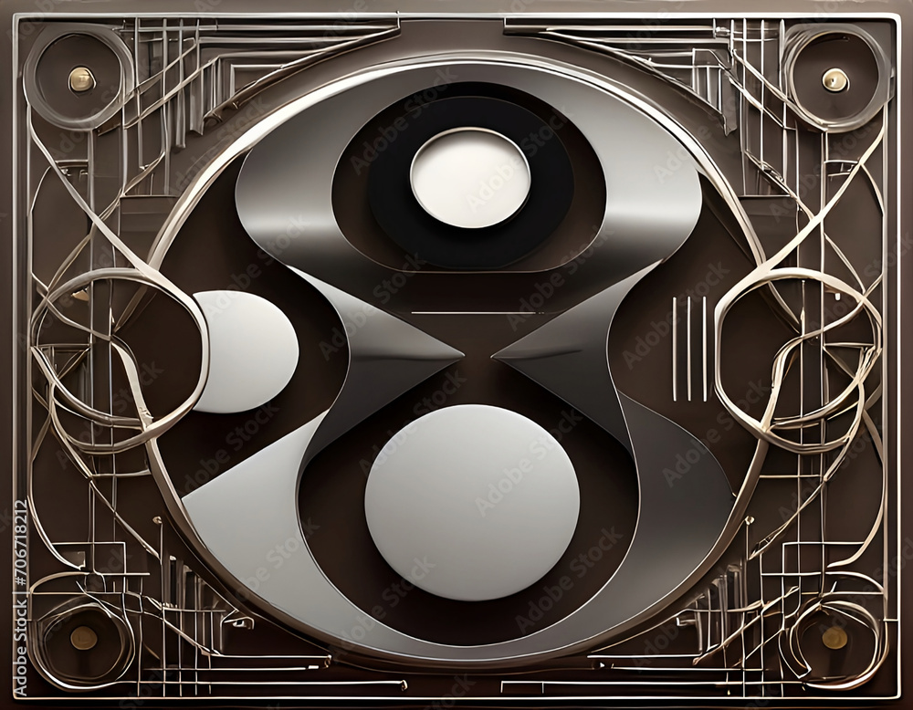 carátula del álbum musical en 3d full hd abstracto con logo y figuras ...