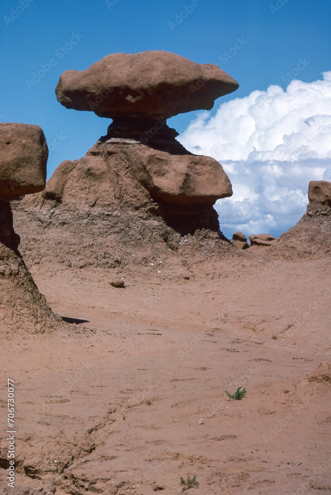 Natural landscape of limestone and sandstone rock formations inside a ...