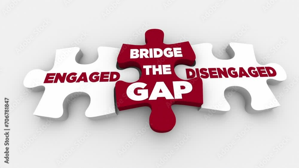 Engaged Vs Disengaged Puzzle Pieces Bridge Gap Increase Engagement ...
