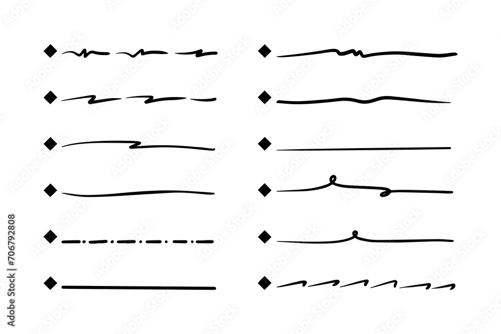 Collection of isolated vector outline check to do lists, check marks ...