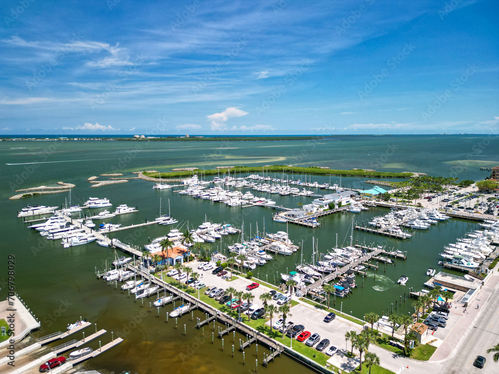 Downtown Fort pierce boat launch and harbor on the Treasure Coast of ...