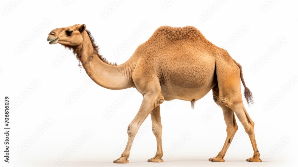 Arabian camel isolated on white background isolated on white background ...