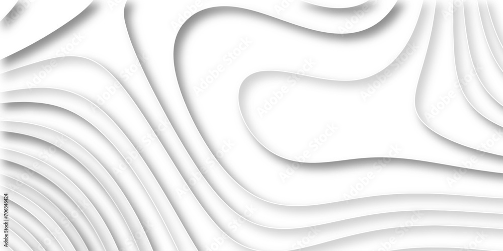 Abstract white paper cut background with lines. Background of ...