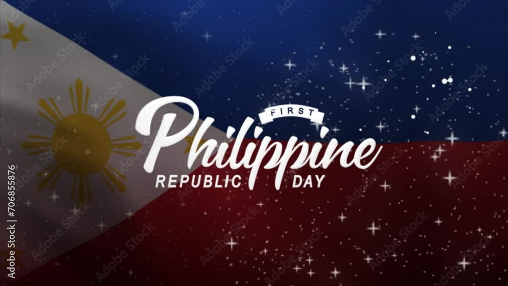 Vidéo Stock First Philippine Republic Day Lettering Text Animation with ... Vidéo Stock First Philippine Republic Day Lettering Text Animation with ...