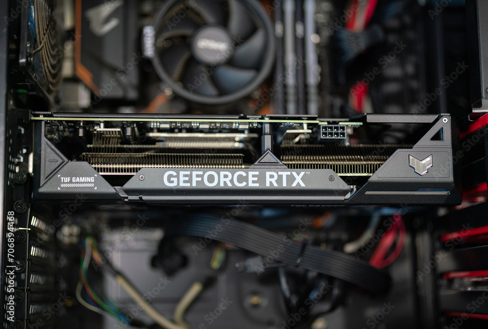 Thailand - 10 January 2024: Nvidia GEFORCE RTX 4070, the high-end ...