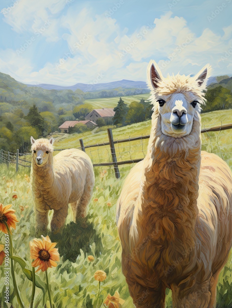 Alpaca Predators: Safeguarding Farm Animals amidst Natural Country ...