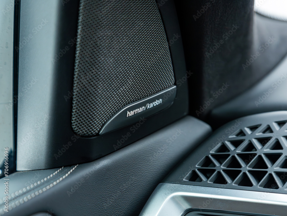 Novosibirsk, Russia - January 05 , 2024: black BMW X7 , close up ...