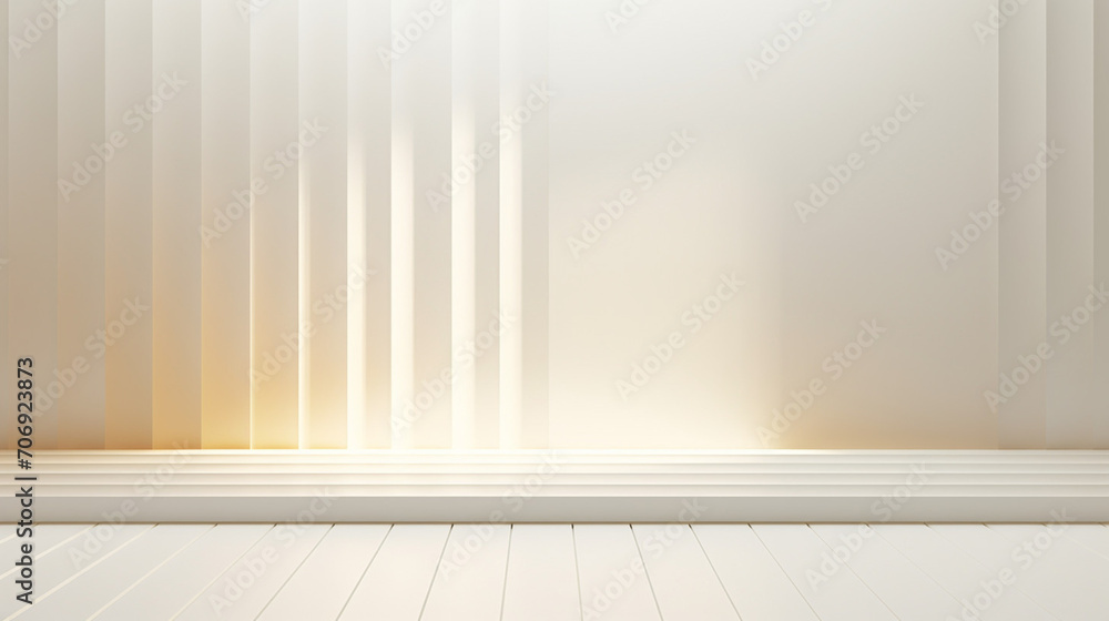 Abstract white light on wall background for display product. Mockup ...