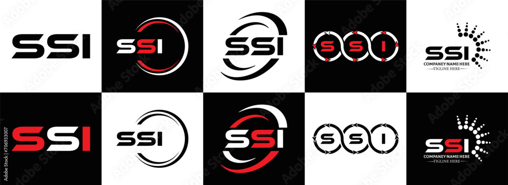 SSI logo. S S I design. White SSI letter. SSI, S S I letter logo design ...