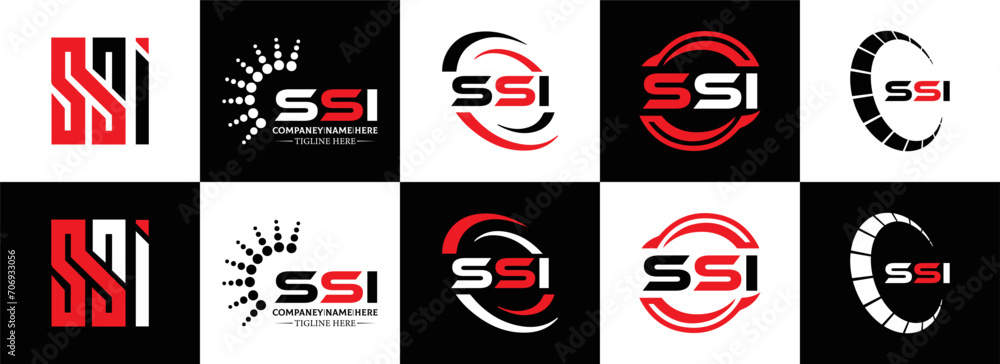 SSI logo. S S I design. White SSI letter. SSI, S S I letter logo design ...