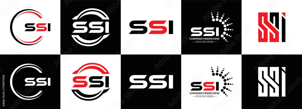 SSI logo. S S I design. White SSI letter. SSI, S S I letter logo design ...